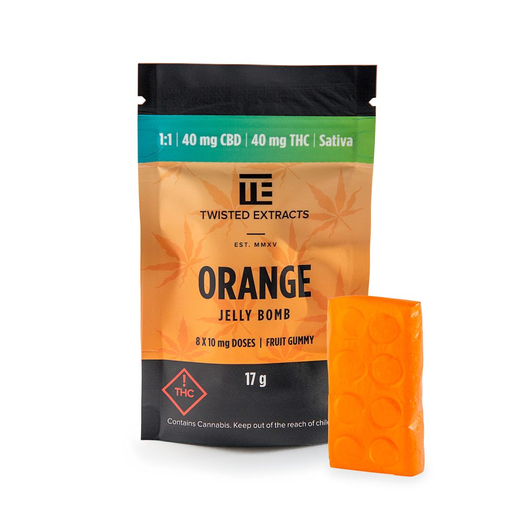 Twisted Extracts - Orange Jelly Bomb (80mg THC) - Sativa - Herb Castle