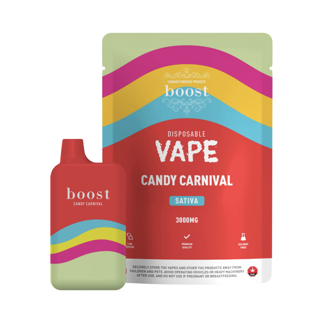 Boost Disposable THC Vape Cartridges – Candy Carnival 3g - Herb Castle