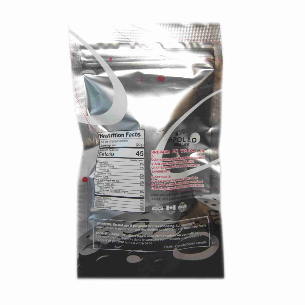 Apollo Edibles – Cherry Shooting Stars 3000mg THC Sativa - Herb Castle