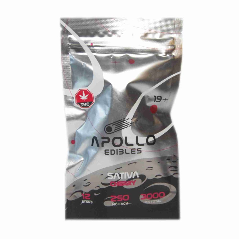 Apollo Edibles – Cherry Shooting Stars 3000mg THC Sativa - Herb Castle